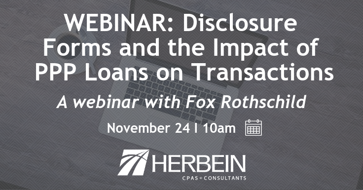 WEBINAR: Disclosure Forms and the Impact of PPP Loans on Transactions